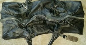 Nine West | Bags | Metallic Gun Metal Gray Leather Hand Bag | Poshmark